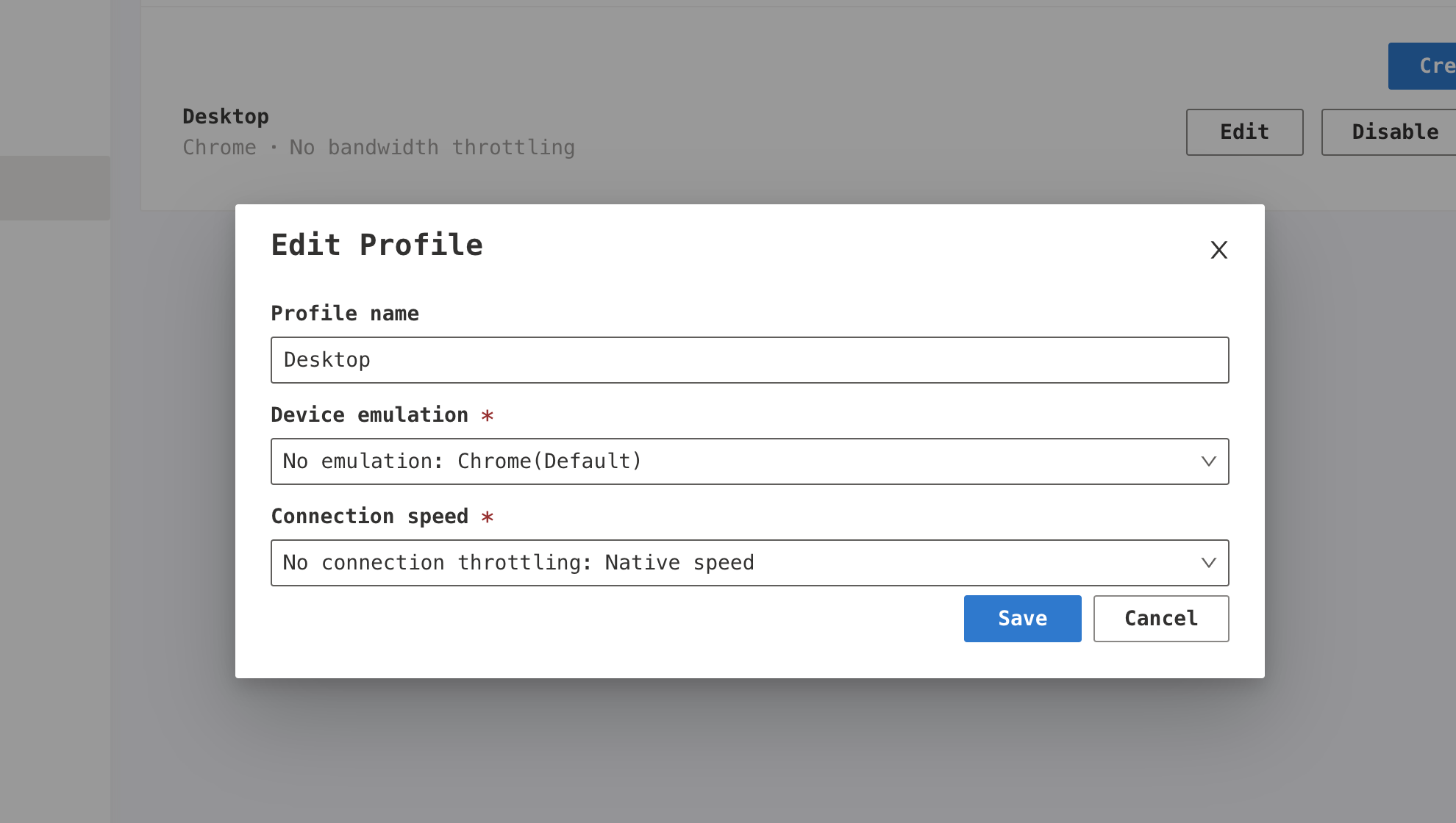 Profile Setting | Perfsee
